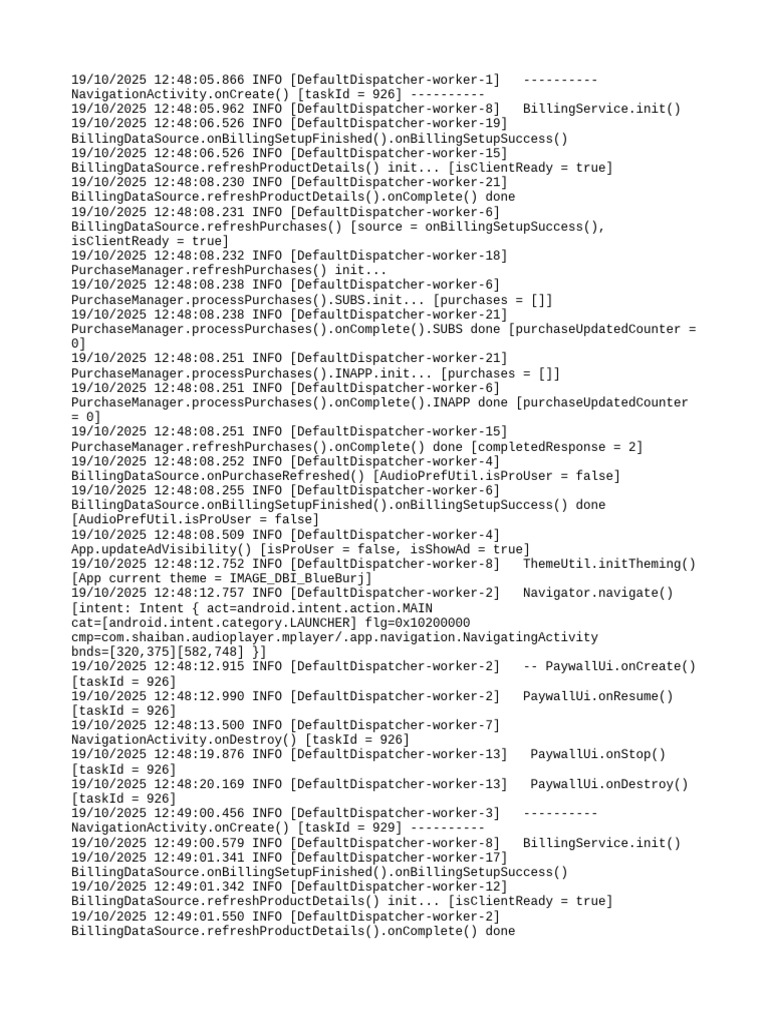Muzio Log Internal 2025-10-19 | PDF | Computing