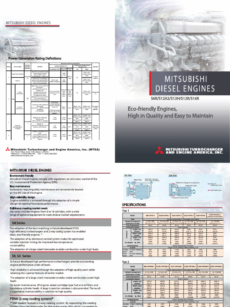 Large Diesel Engine Brochure | PDF