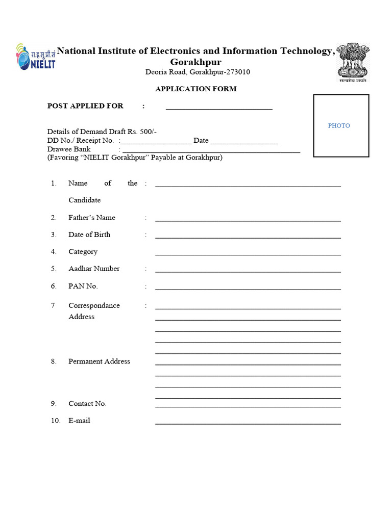 Appliction Proforma Walk-in-Interview - 0 | PDF | Chess | Chess Theory