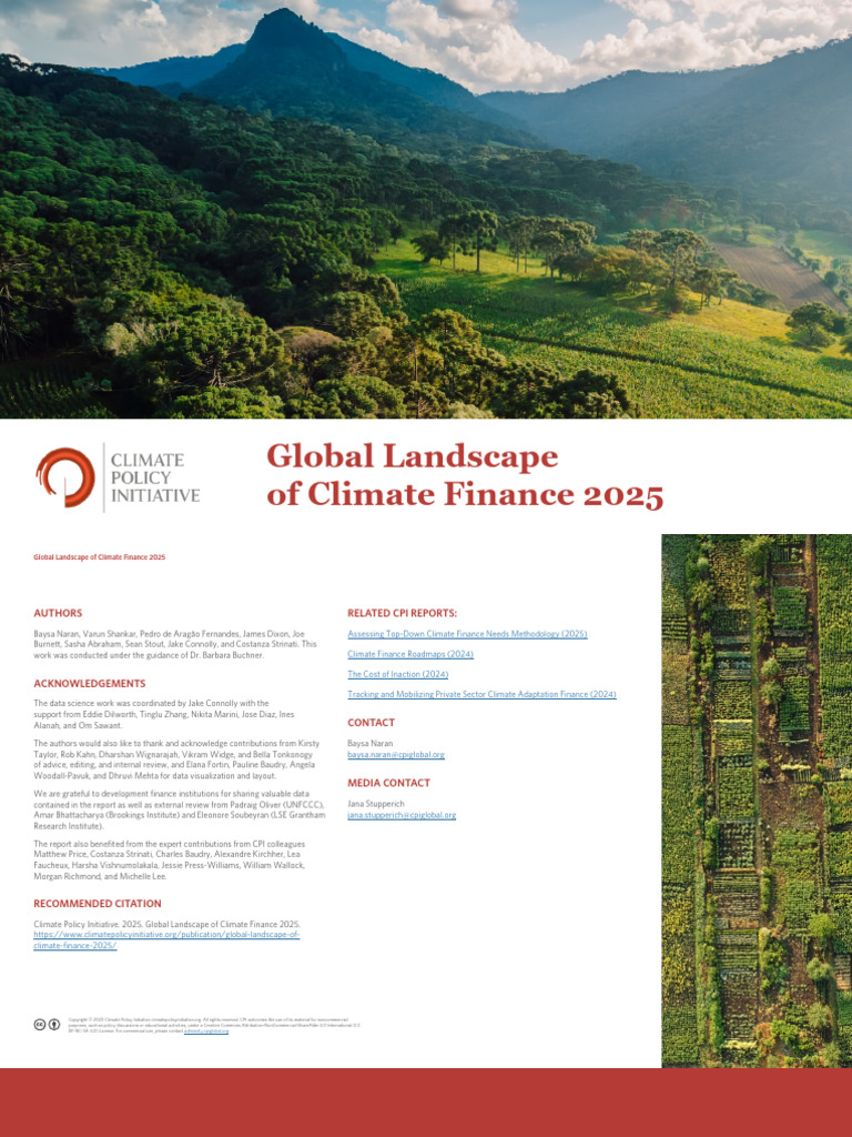 Compressed - Global Landscape of Climate Finance 2025 | PDF | Climate ...