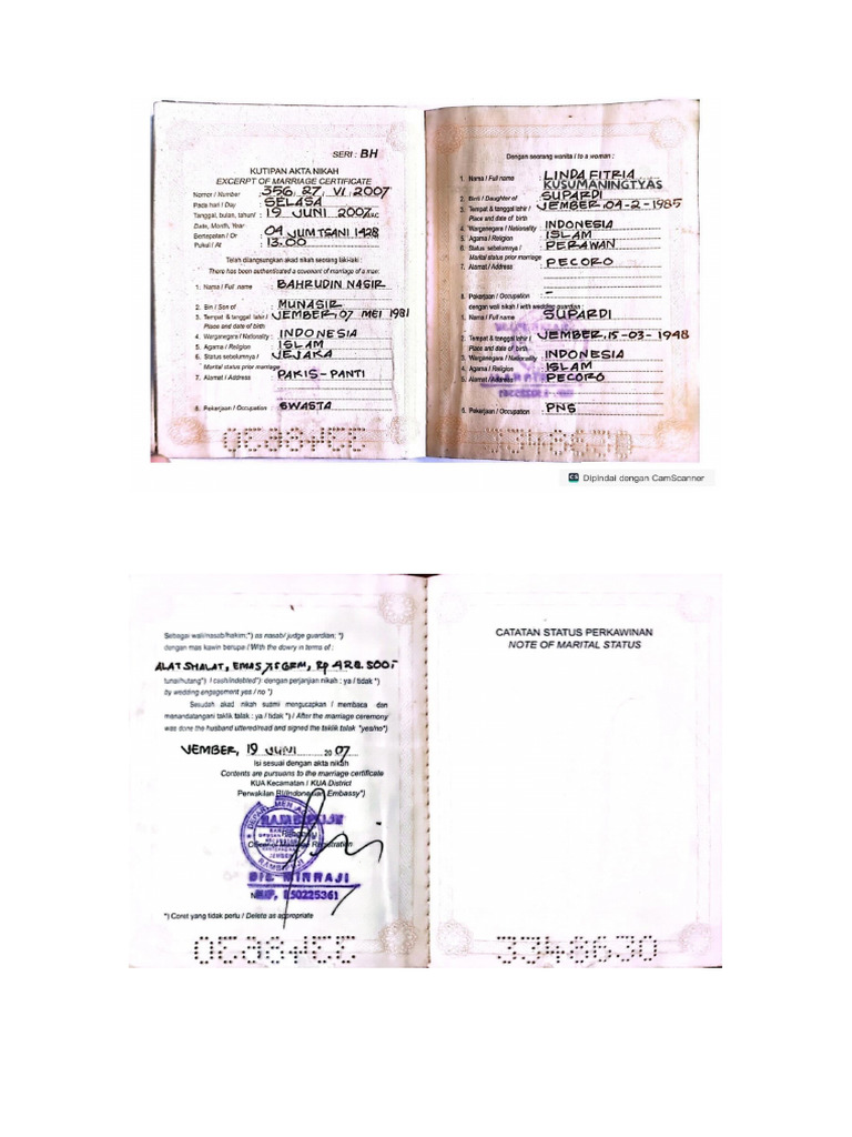 Surat Nikah | PDF
