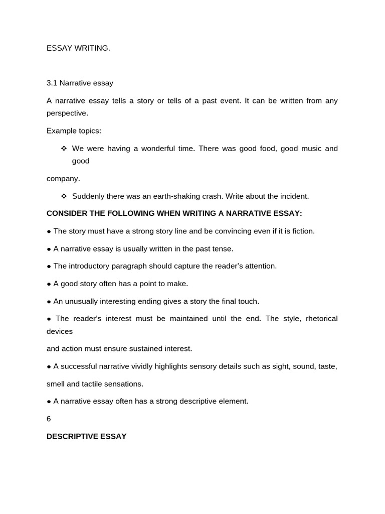 Essay Writing Paper 3 | PDF | Essays | Narrative
