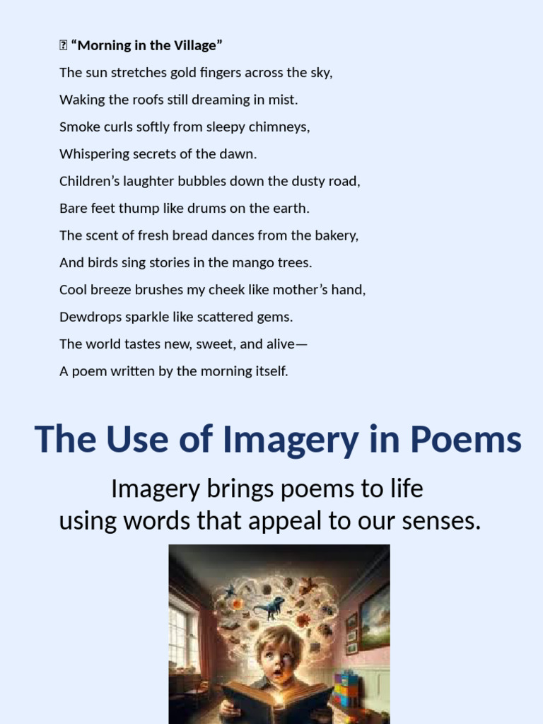 Use of Imagery in Poems | PDF | Senses
