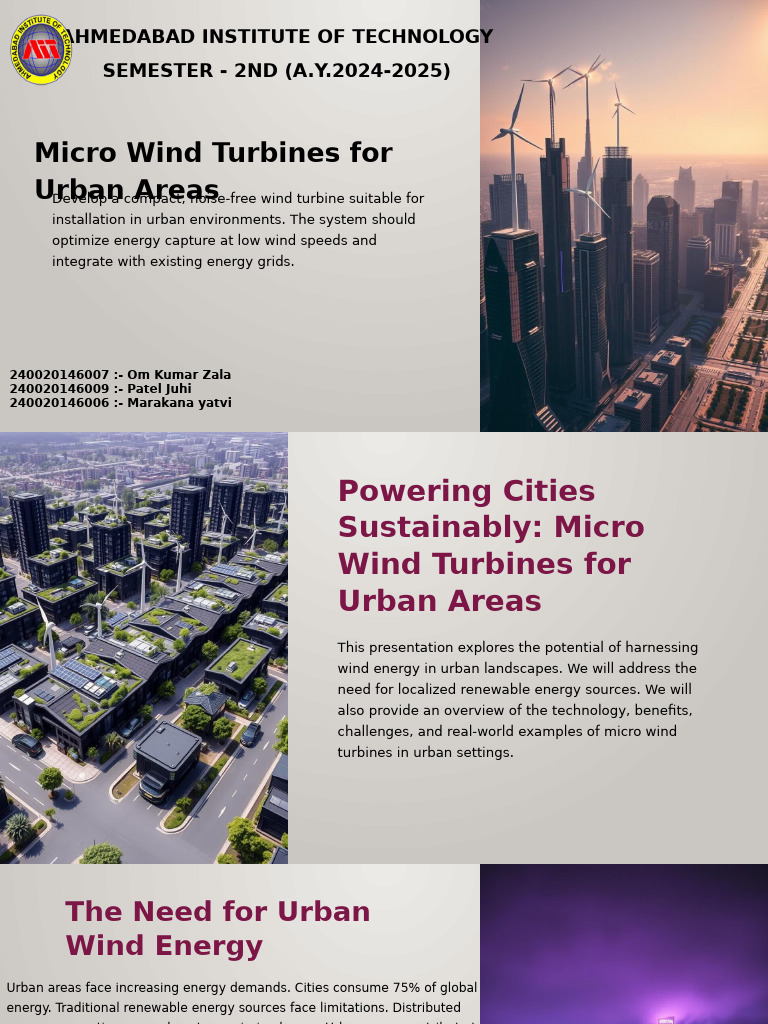 Powering Cities Sustainably: Micro Wind Turbines For Urban Areas | PDF ...