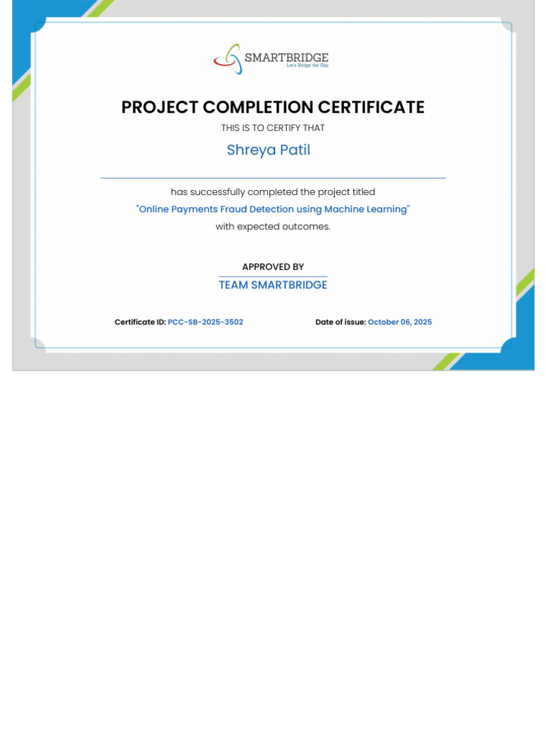 Certificate - SmartInternz Applied Data Science Project | PDF