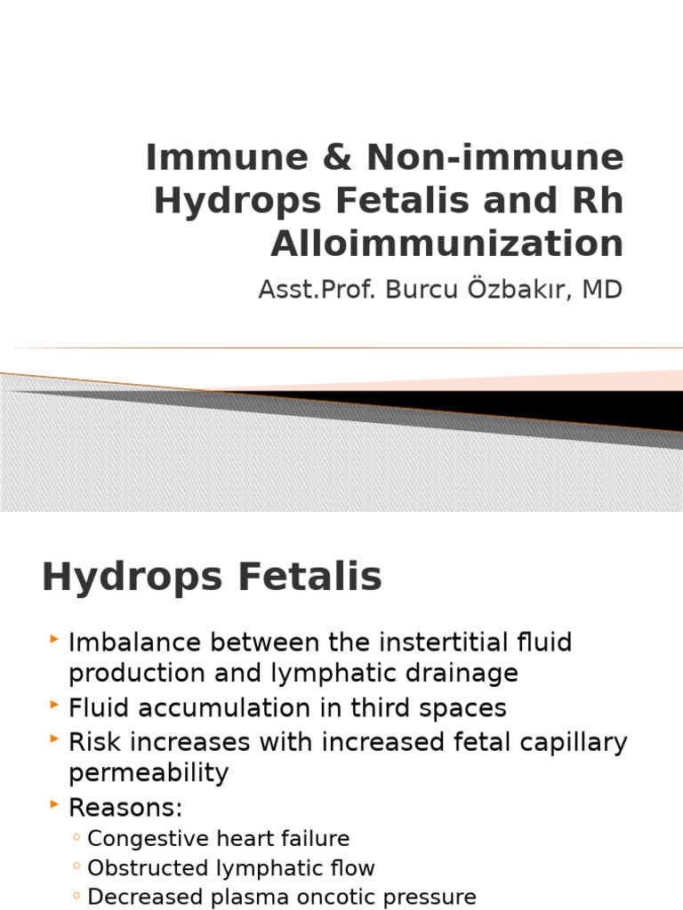 Immune & Non-Immune Hydrops Fetalis and RH Alloimmunization | PDF ...