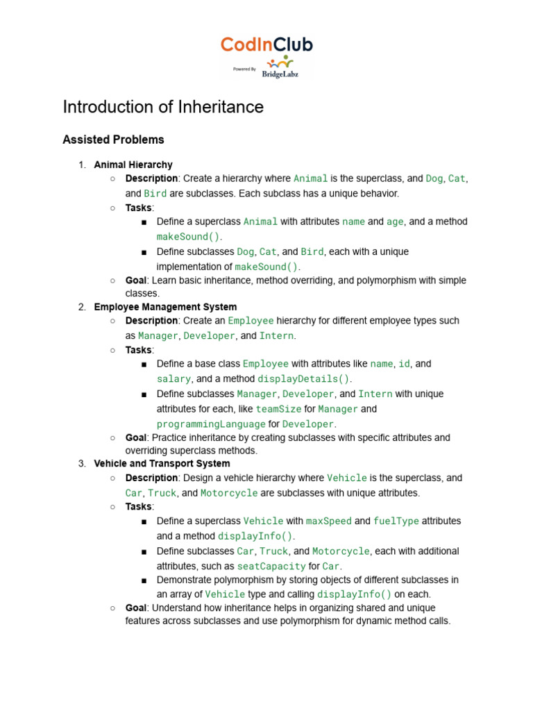 Submission of Inheritance | PDF | Inheritance (Object Oriented ...
