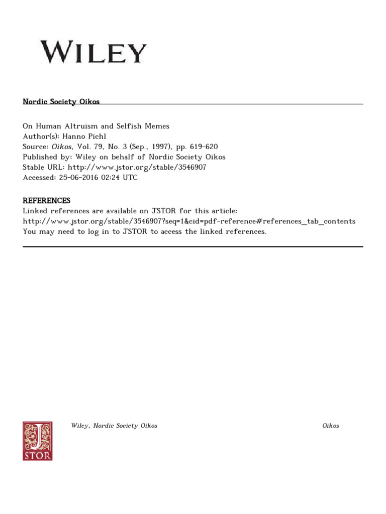 On Human Altruism and Selfish Memes (Hanno Pichl) (Z-Library) | PDF ...