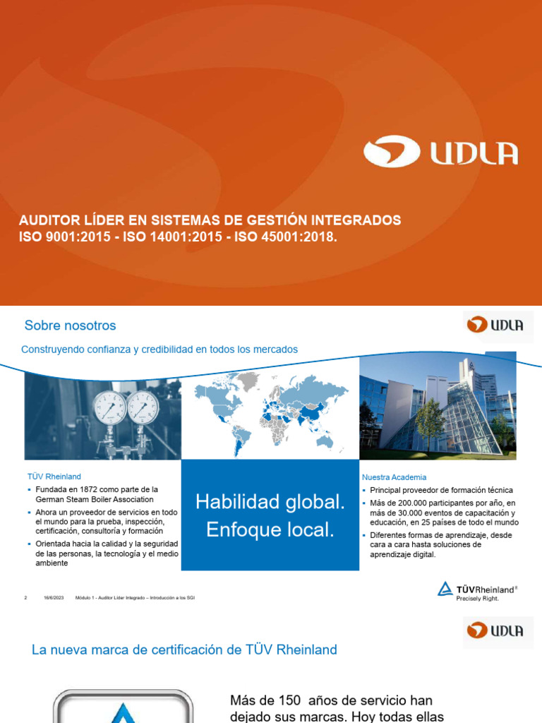 M Dulo 1 - Auditor L ¡Der Integrado Rev.02 - Compressed | PDF | Planificación