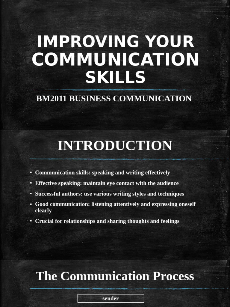 Business Communication Presentation | PDF | Communication | Nonverbal ...