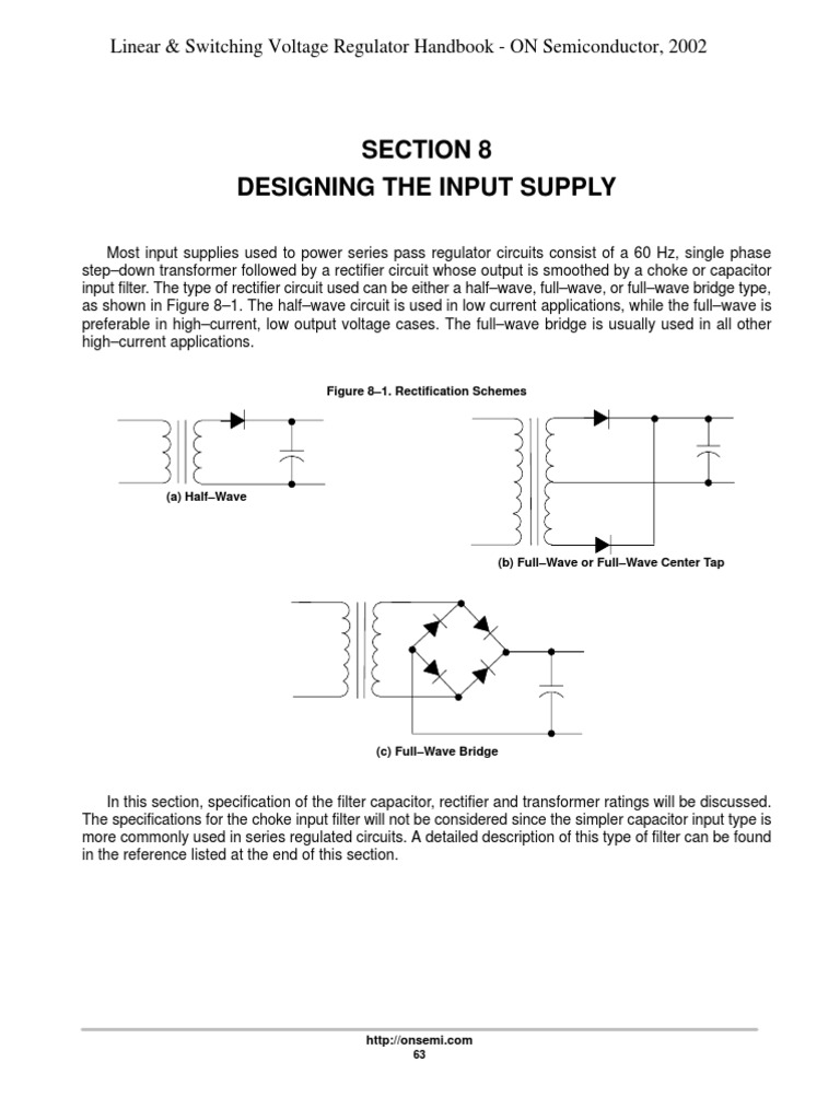 Linear & Switching Voltage Regulator Handbook | PDF | Rectifier | Capacitor