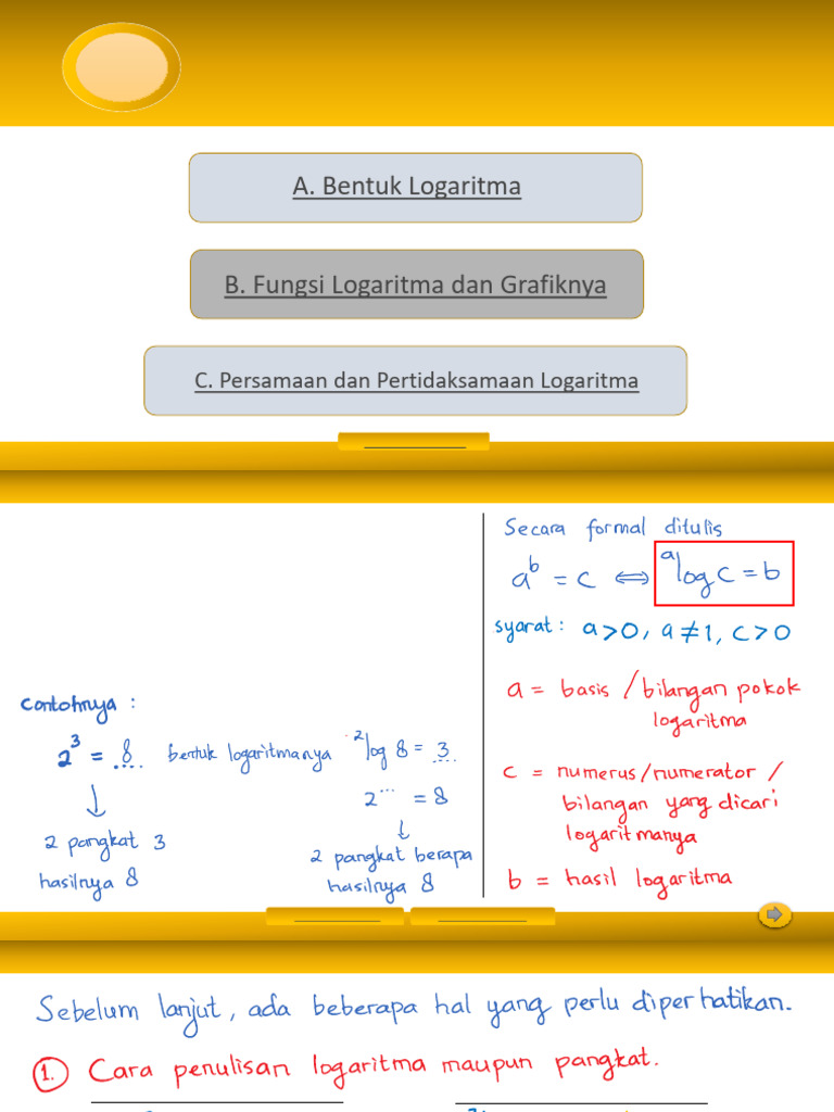 Pengantar Bentuk dan Sifat Logaritma | PDF