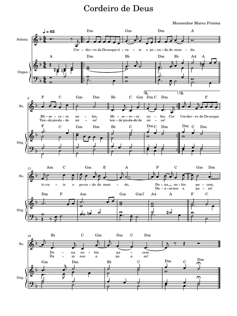 Cordeiro de Deus Marco Frisina | PDF