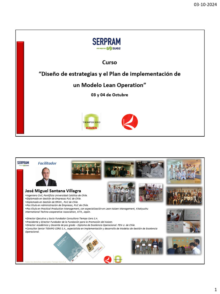 ESTRATEGIAS LEAN OPERATION (8hr) - Sesión N°1 - SERPRAM | PDF ...