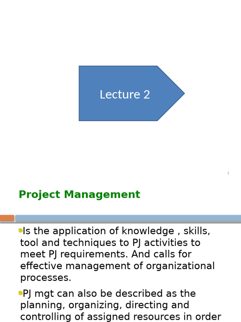 Lesson 2 PJ Management | PDF | Project Management | Economies