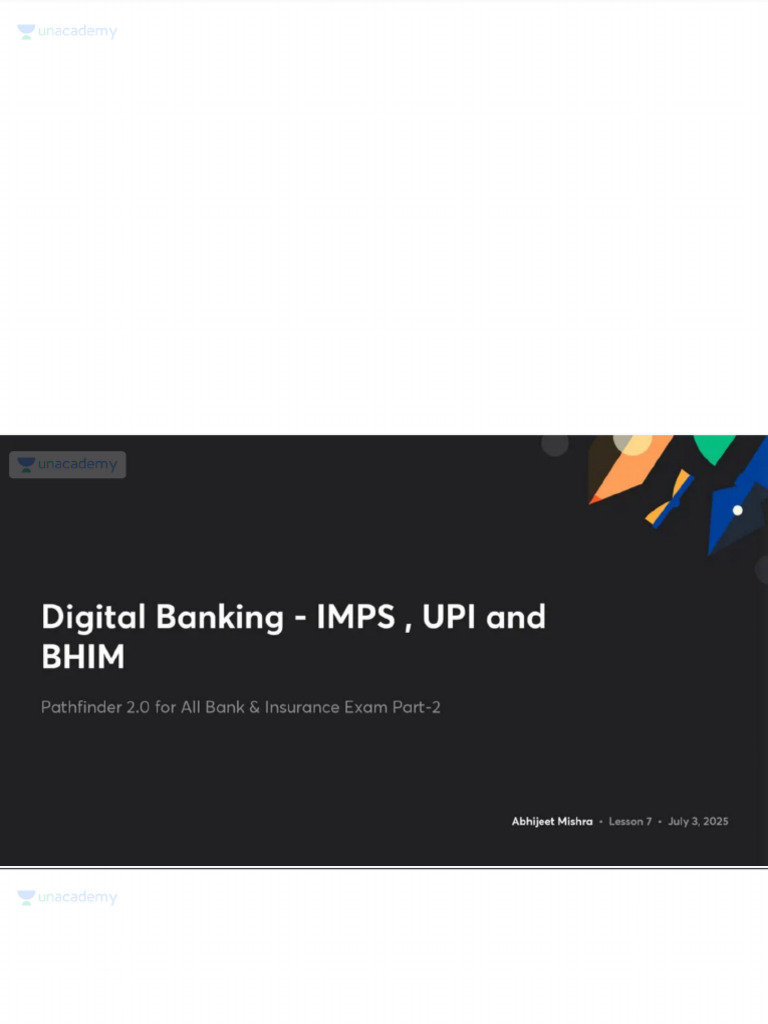 Digital Banking IMPS UPI and BHIM With Anno | PDF