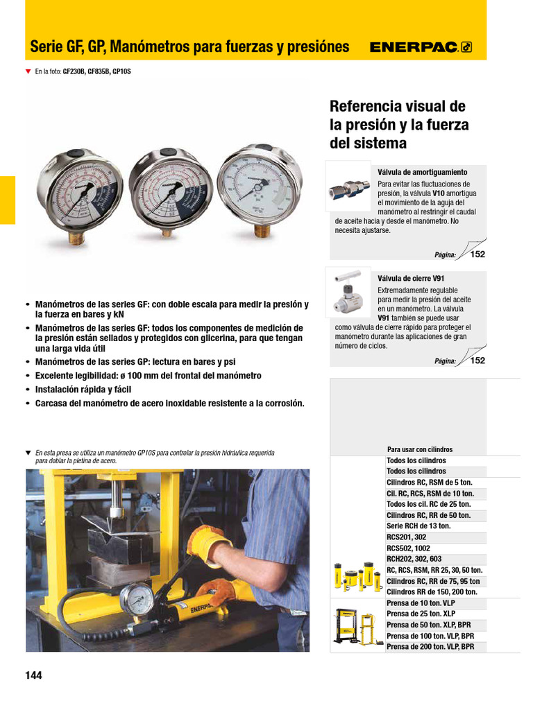 GF-GP-Series Force Pressure Gauges ES-ES | PDF | Presión | Ingeniería ...