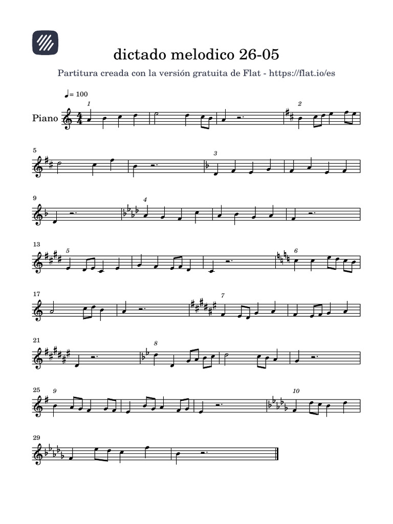 Dictado Melodico 26-05 (2) | PDF