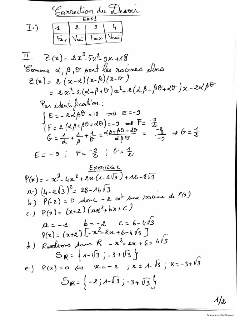 Proposition de Corrigé | PDF