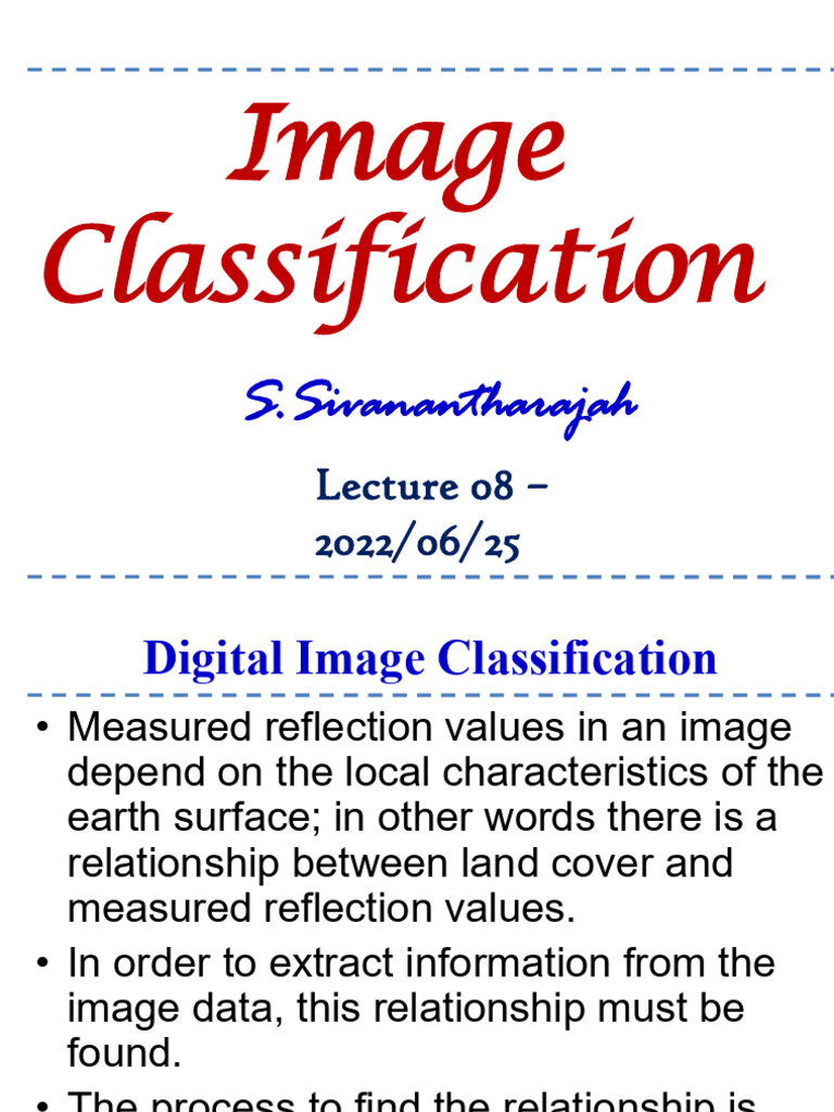 8.RS Image Classification 2022 | PDF | Statistical Classification | Remote Sensing