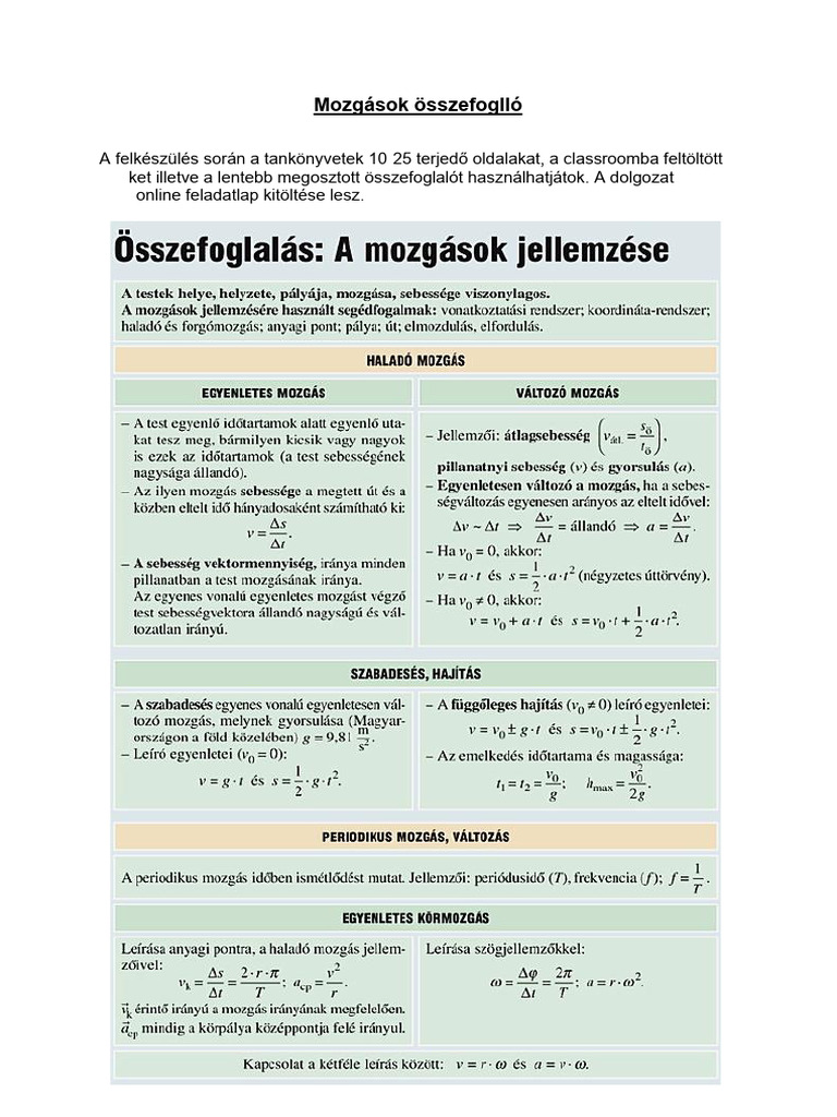 Mozgasok Öf | PDF
