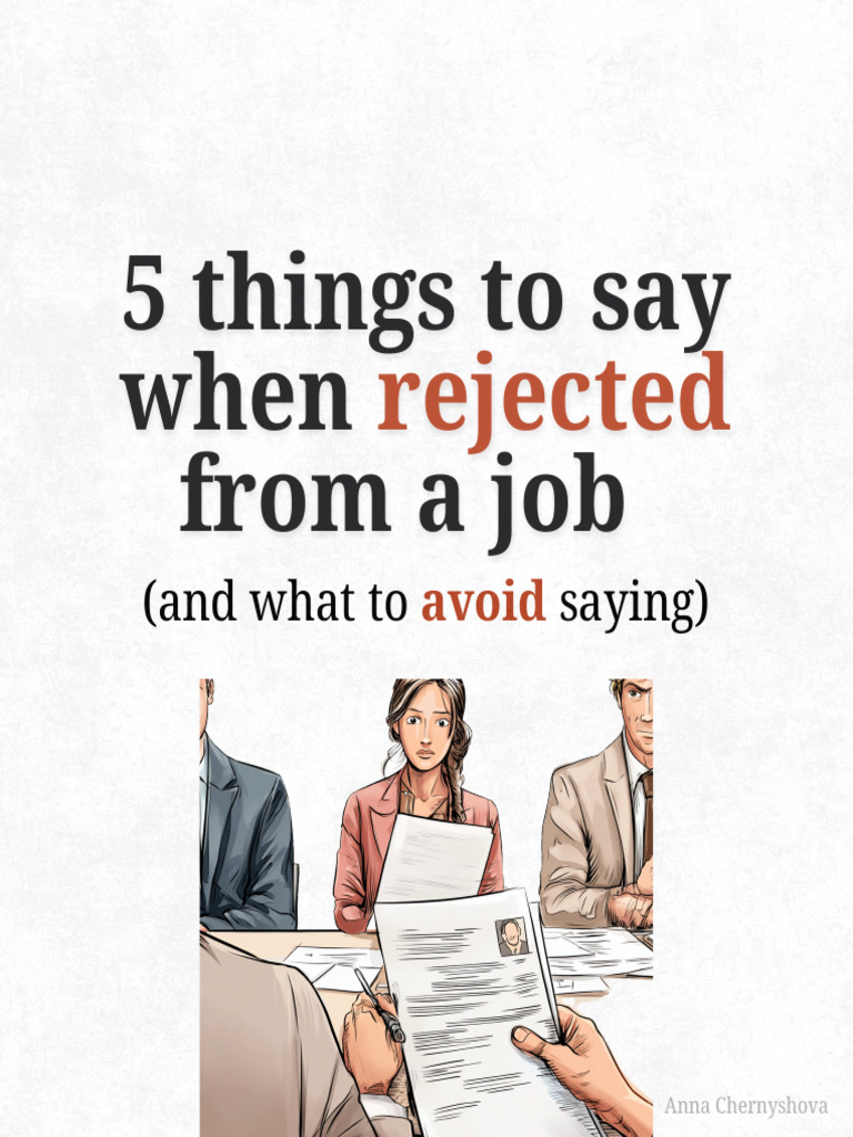 5 Things to Say When Rejected From a Job_ | PDF