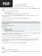 IELTS General Writing Task 1 Template | PDF
