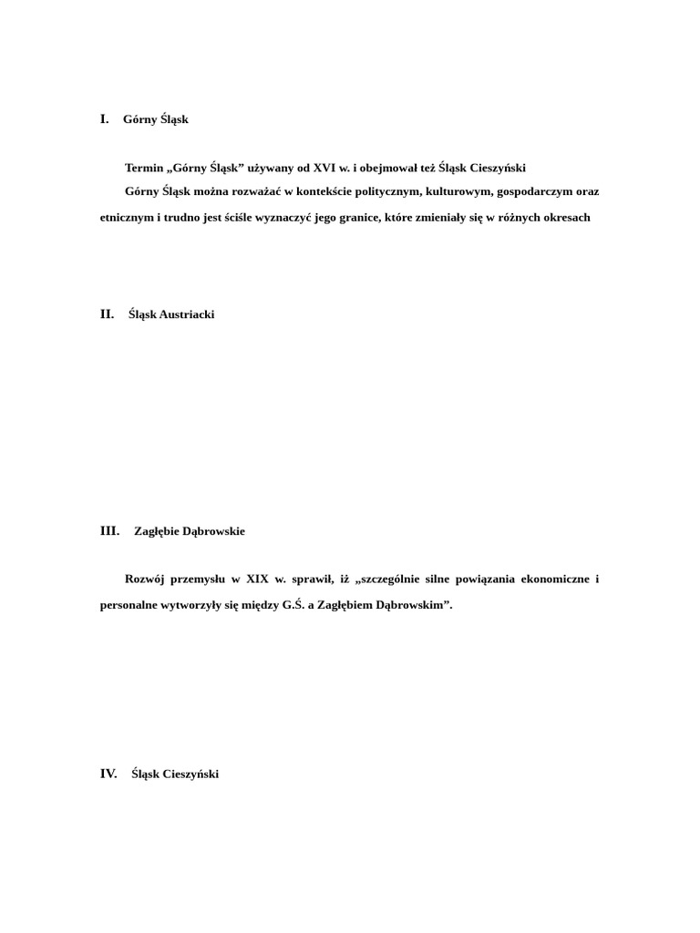 Notatka o Śląsku | PDF