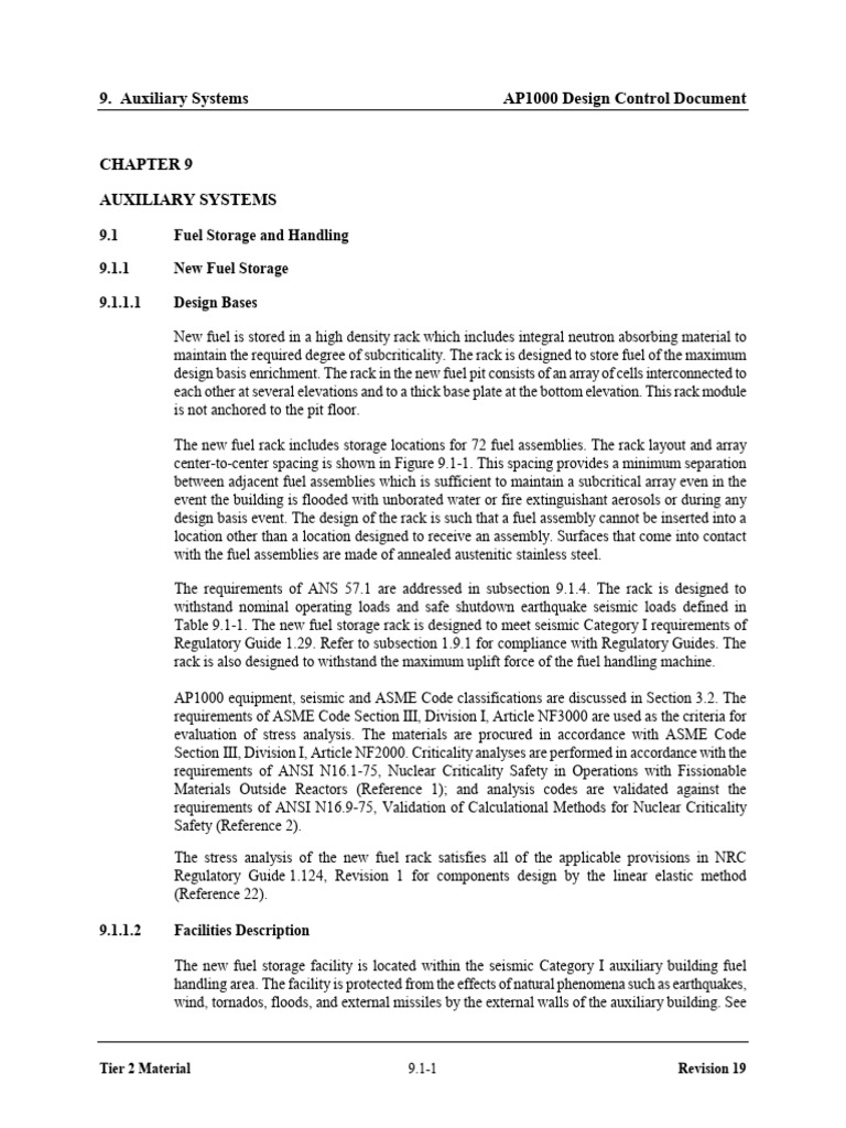 AP1000 New Fuel Storage Design Overview | PDF | Spent Nuclear Fuel ...