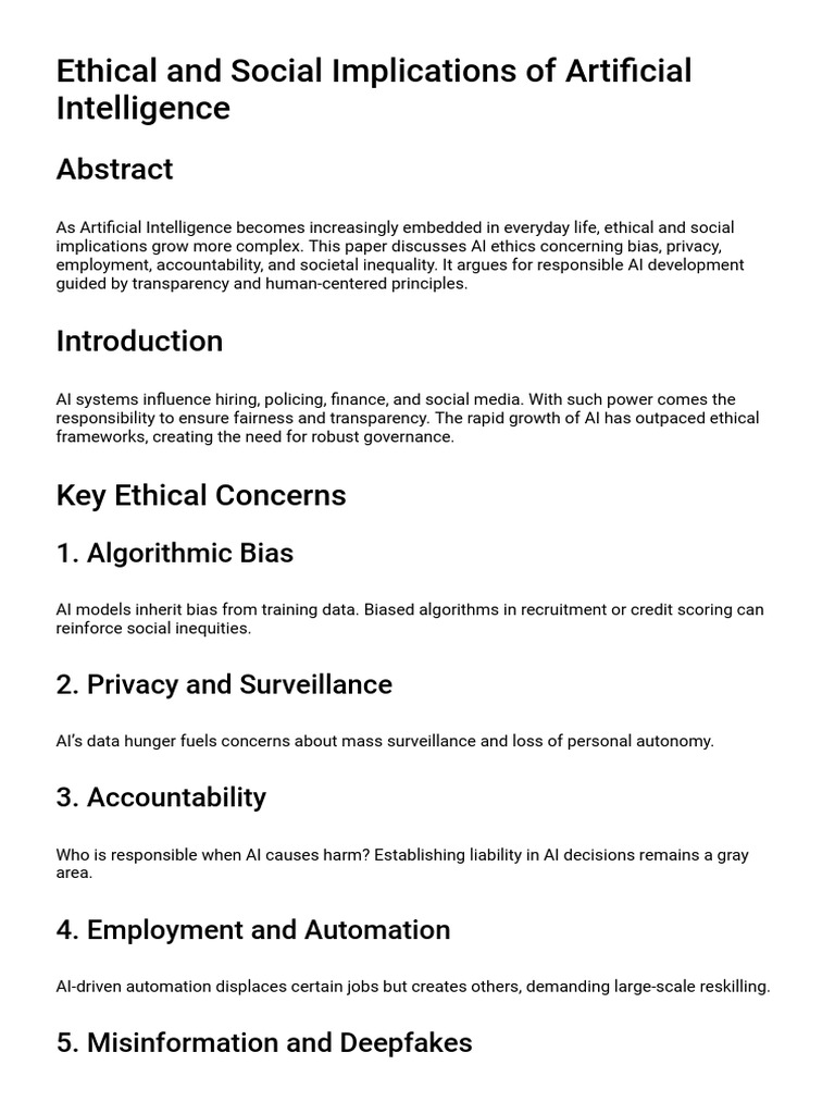 AI Ethics: Social Implications Explained | PDF