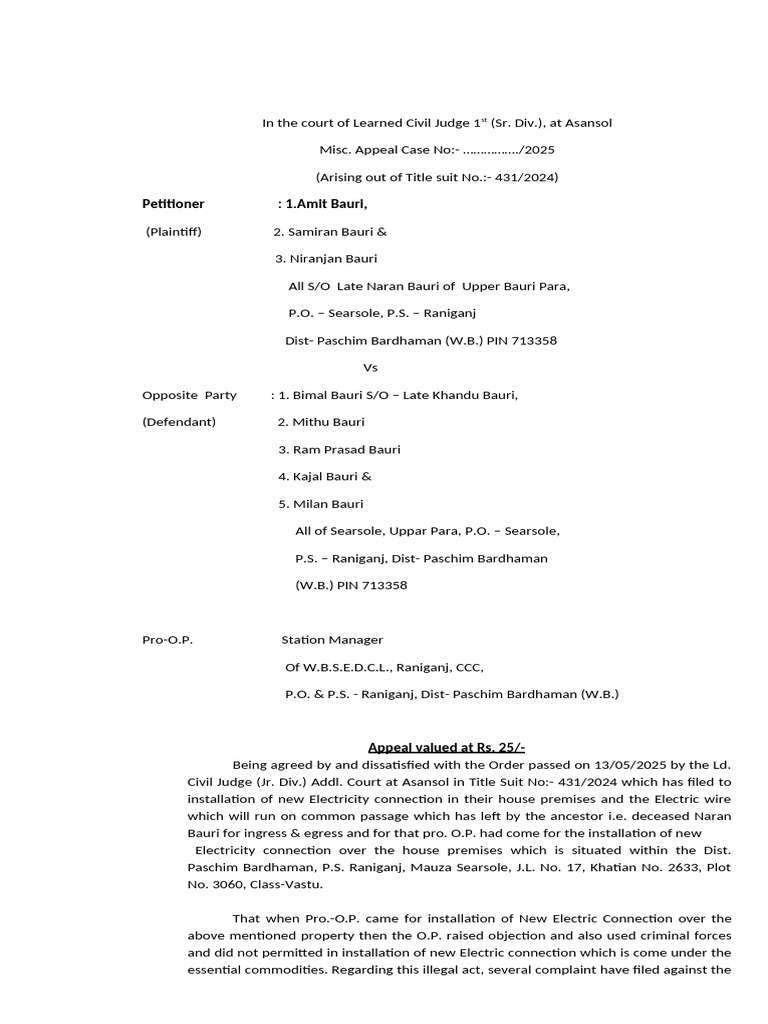 Amit Bauri Title Appeal Haru | PDF | Lawsuit | Appeal