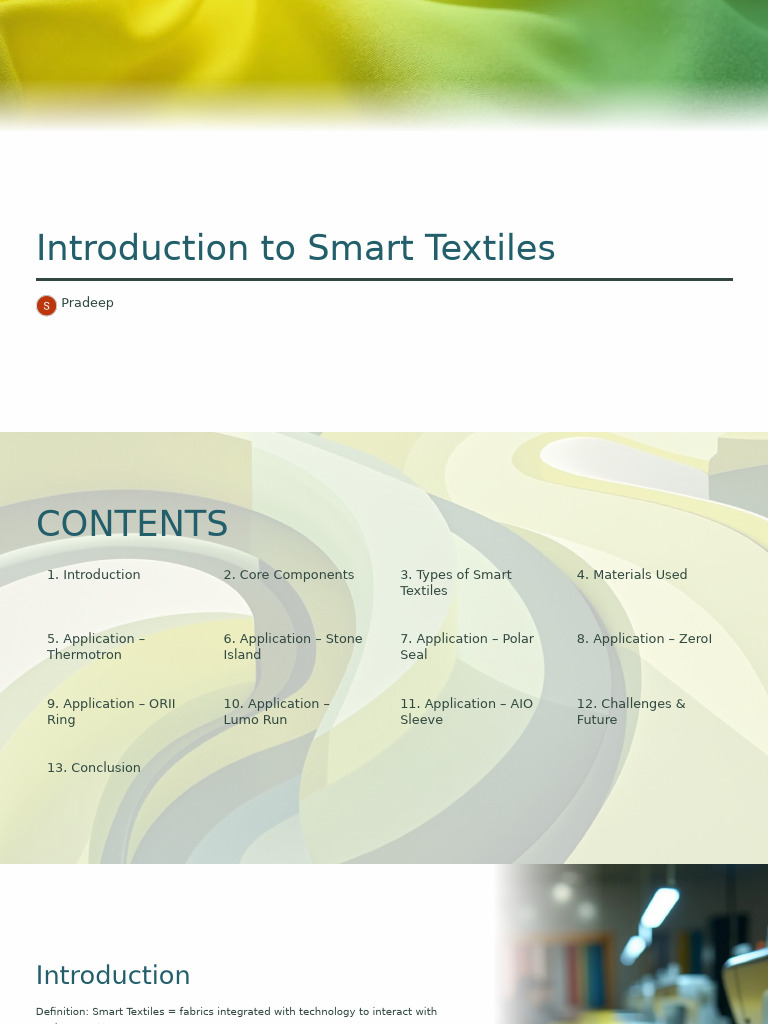 4.1 Introduction To Smart Textiles-2 FFFFFFFFFFFFFFFFFFFFFFFF | PDF | E ...