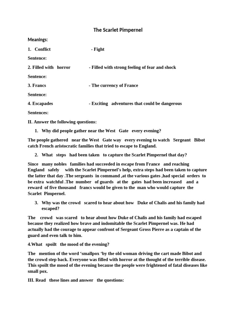 CSK W The Scarlet Pimpernel | PDF