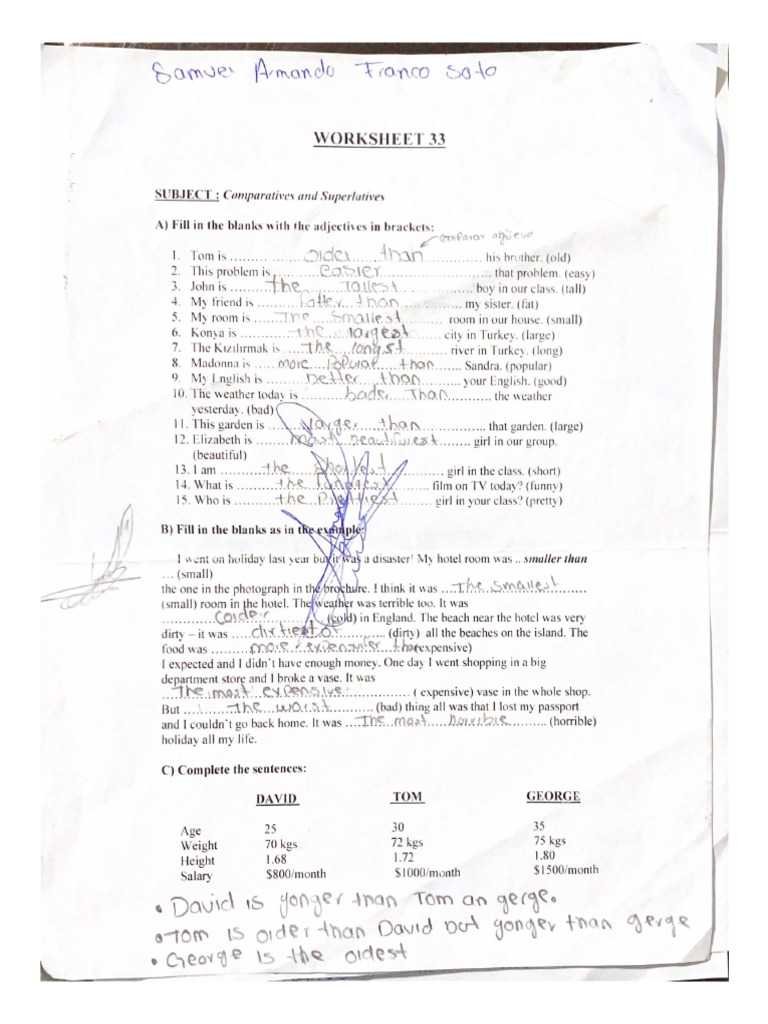 Worksheet 33 | PDF