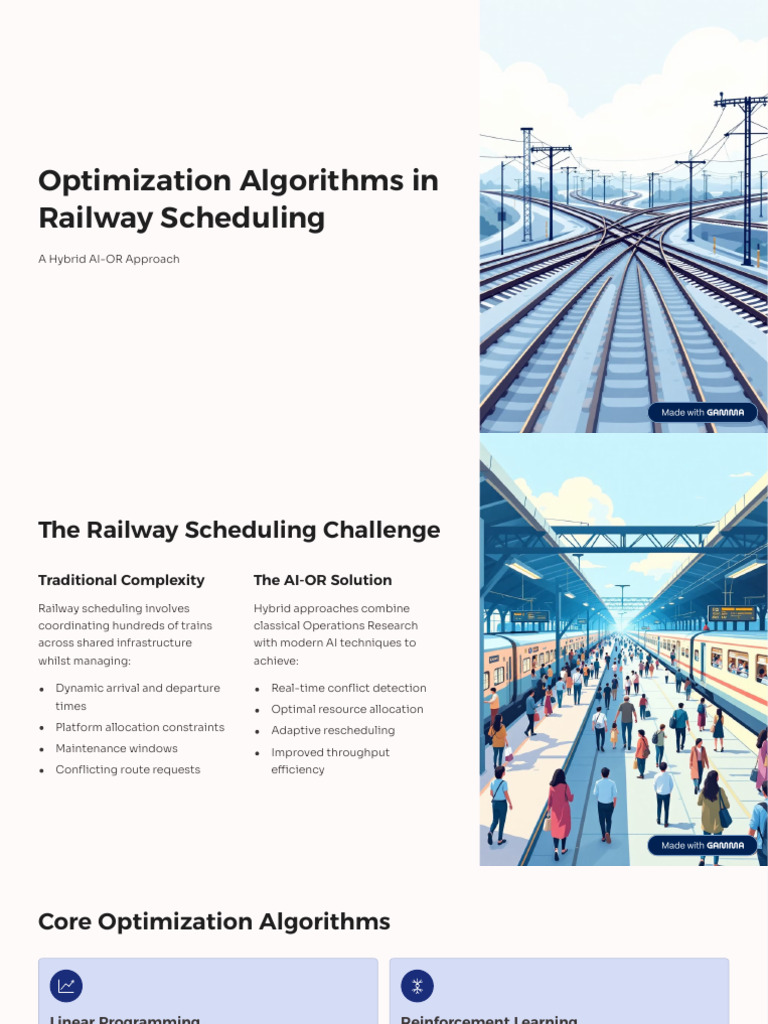 Optimization Algorithms in Railway Scheduling | PDF | Mathematical ...