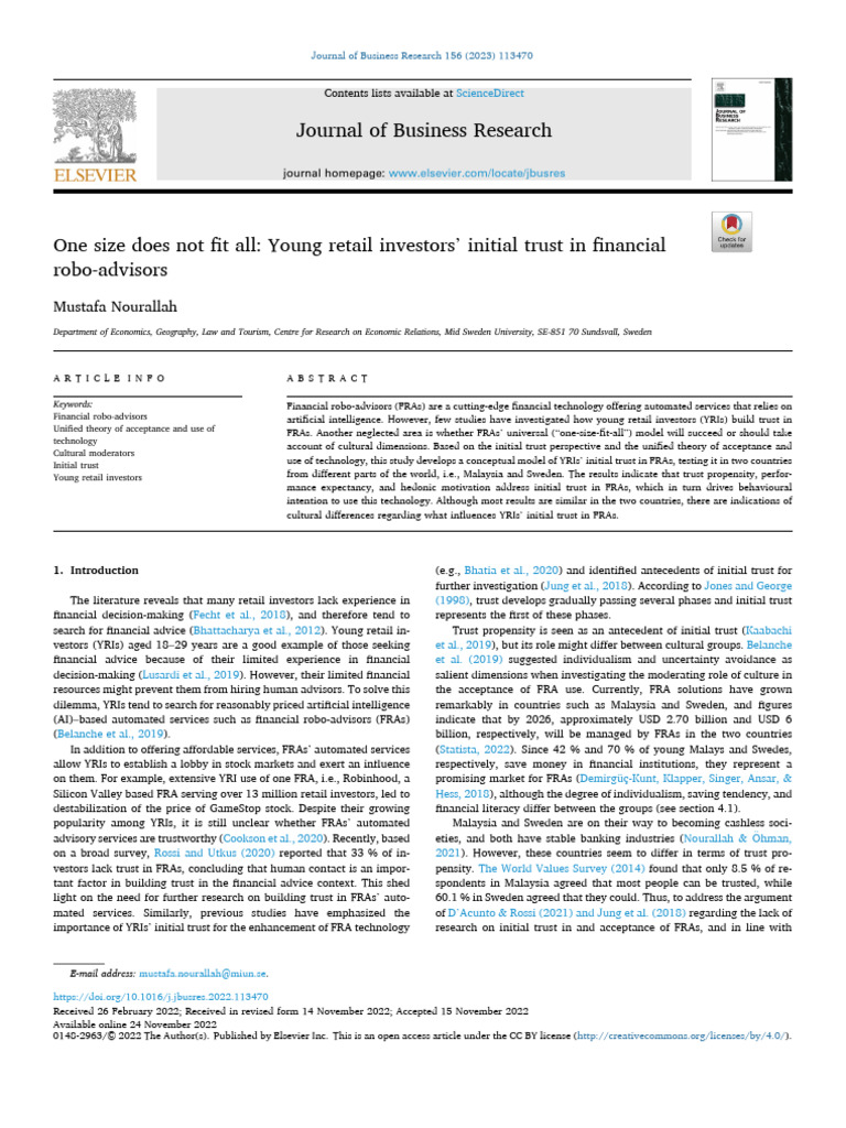 Investasi - Mustafa Nourallah Robo Advisor Joirnal | PDF | Artificial Intelligence ...