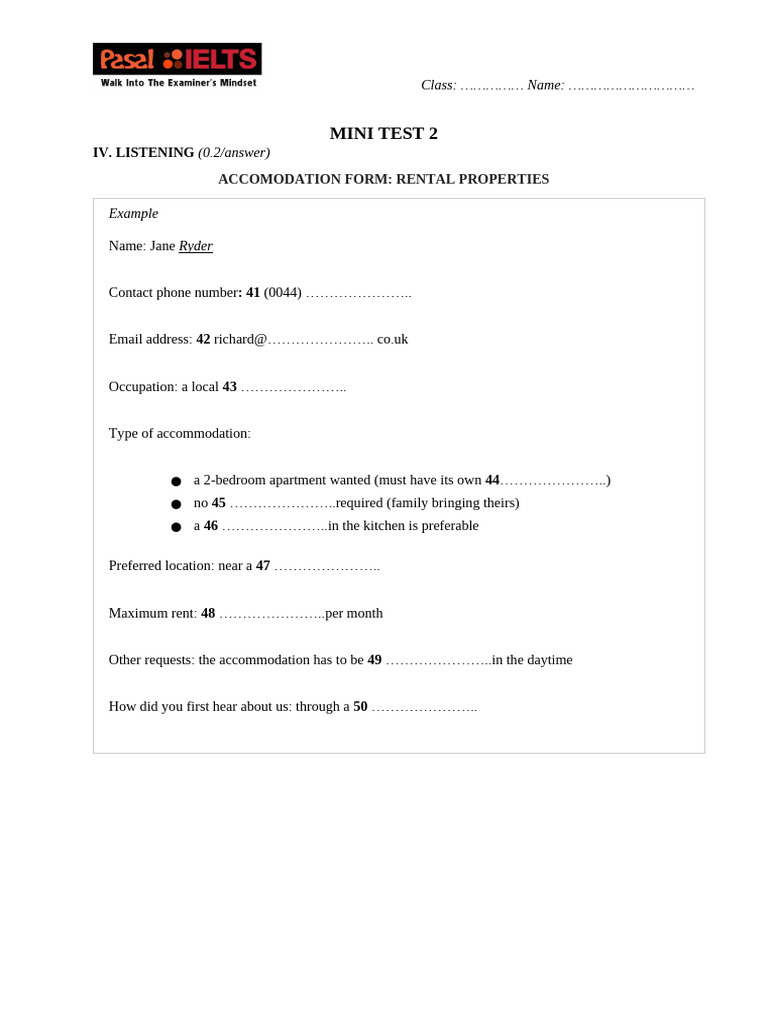 Mini Test 2 | PDF