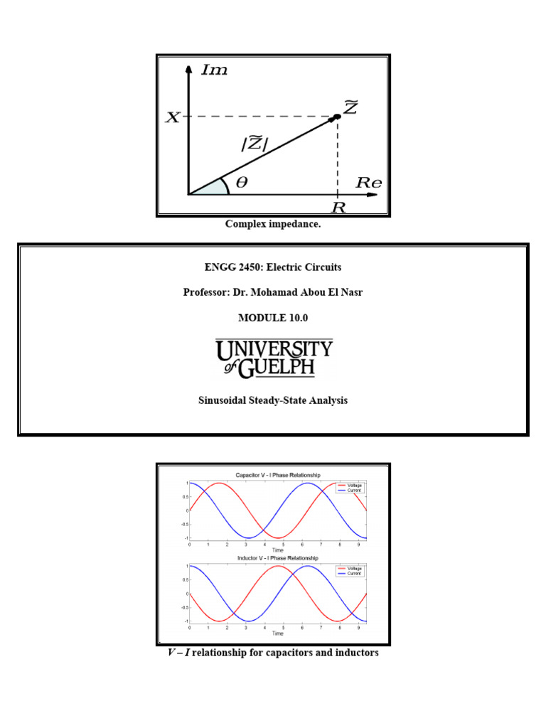ENGG 2450 Module 10 Sinusoidal Steady-State Analysis W23 - Abou EL Nasr ...
