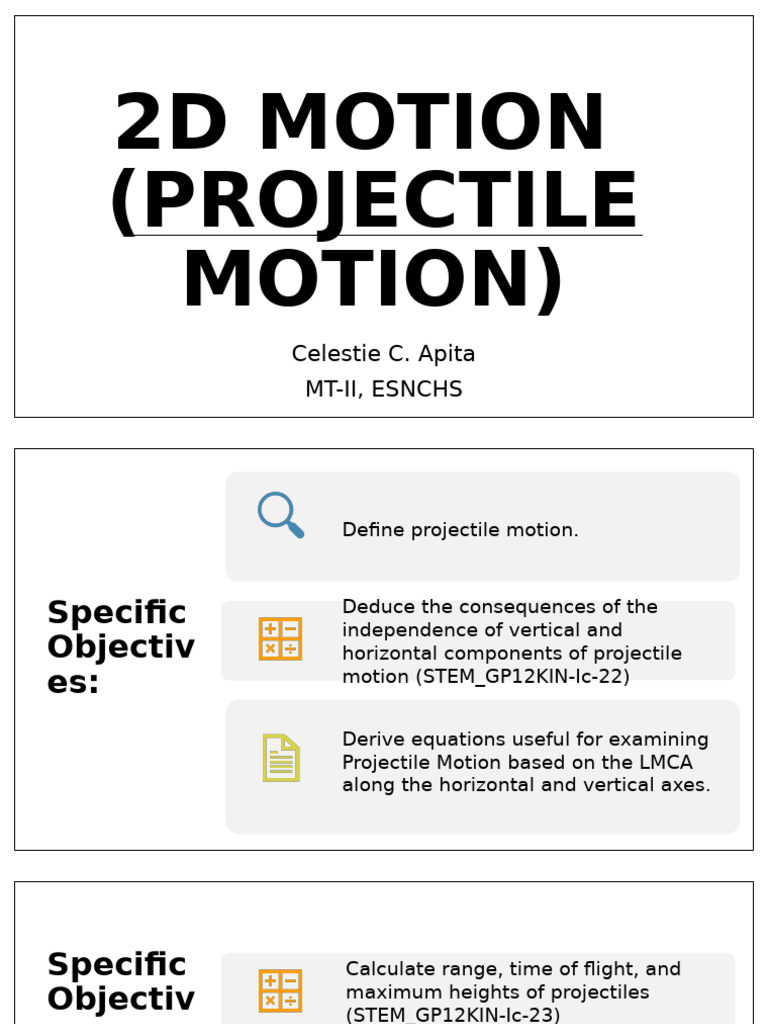 Understanding 2D Projectile Motion | PDF | Projectiles | Mechanics