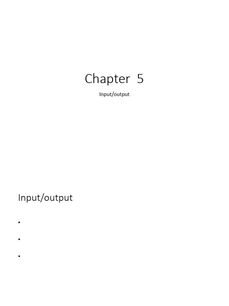 coa chl5 | PDF | Input/Output | Central Processing Unit