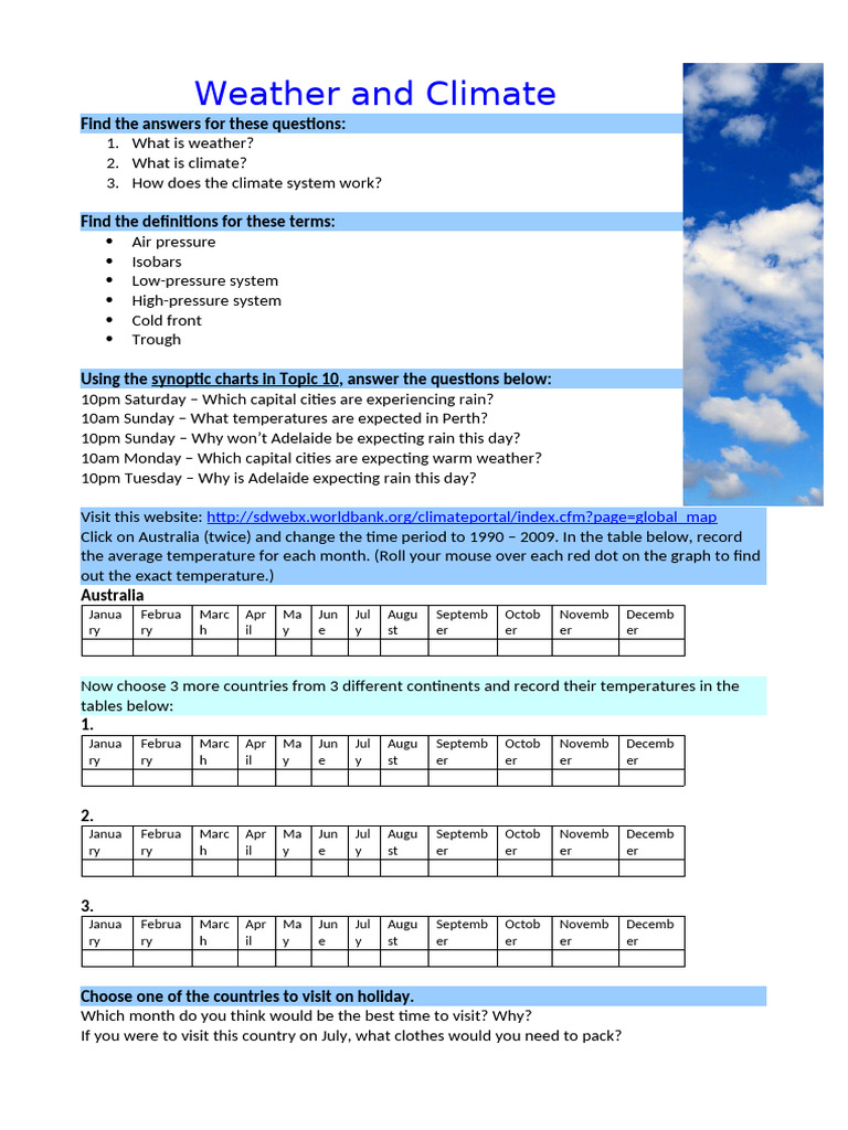 Understanding Weather vs. Climate | PDF