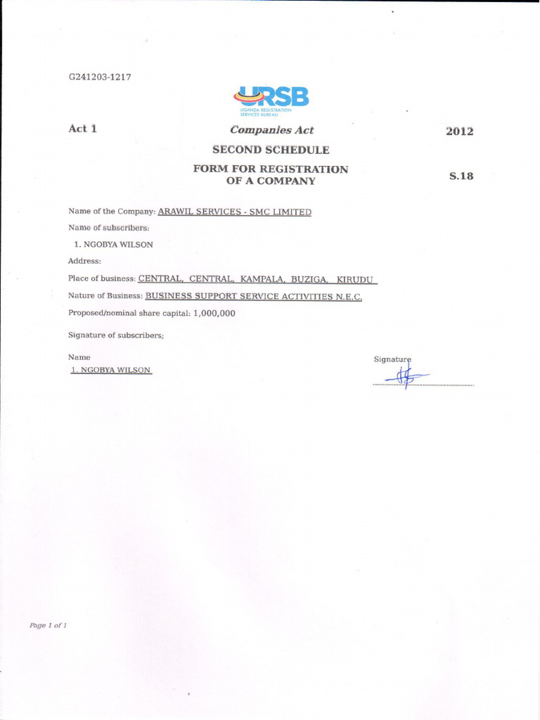 Form S.18 | PDF