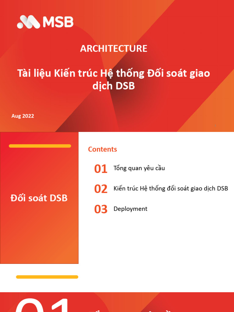 DSB Reconcile Architecture BAR-1 v1.1 | PDF