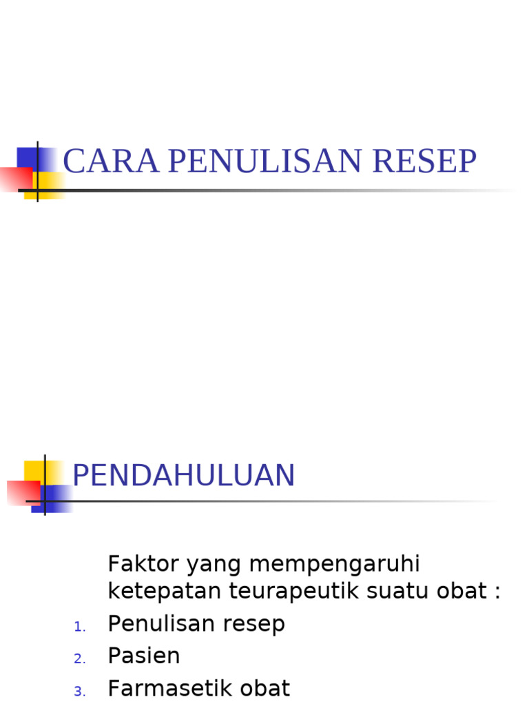 Panduan Lengkap Penulisan Resep Obat | PDF