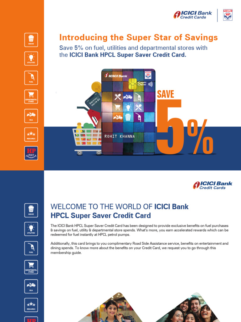 ICICI HPCL Super Saver Card Benefits | PDF | Credit Card | Loyalty Program