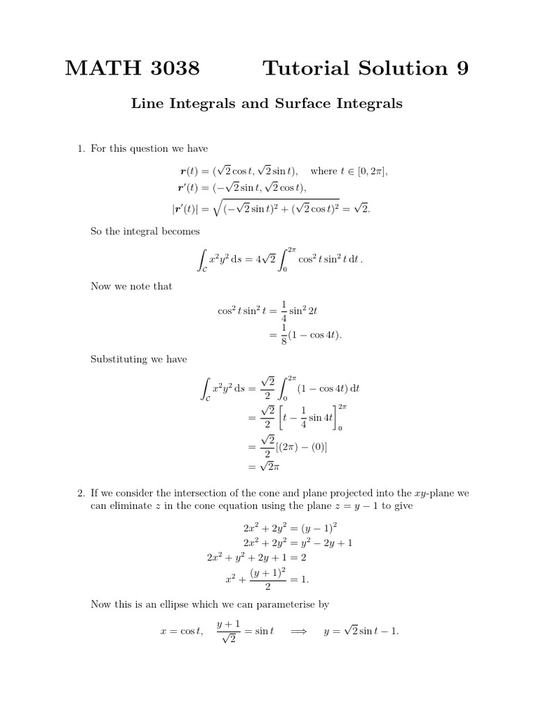 Tutorial Topic 9 Soln | PDF | Coordinate System | Physics