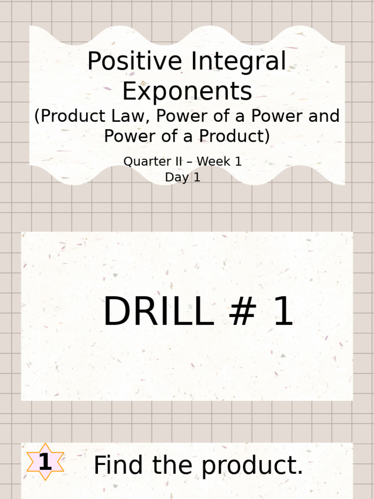 Positive Integral Exponents Explained | PDF | Exponentiation ...