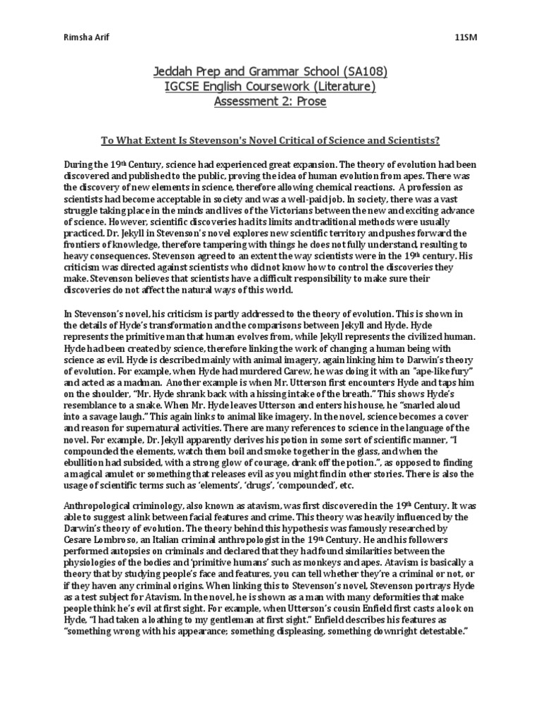 Jekyll and Hyde Essay | Download Free PDF | Strange Case Of Dr Jekyll ...