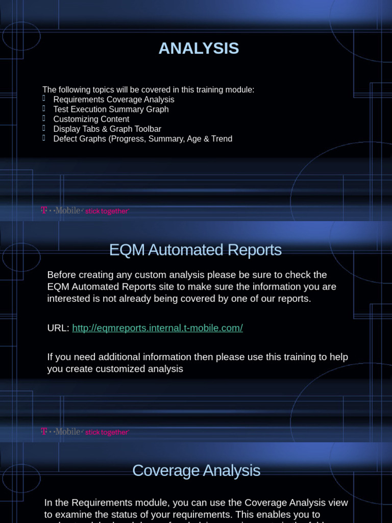 Quality Center Training - Analysis | PDF | Chart | Button (Computing)