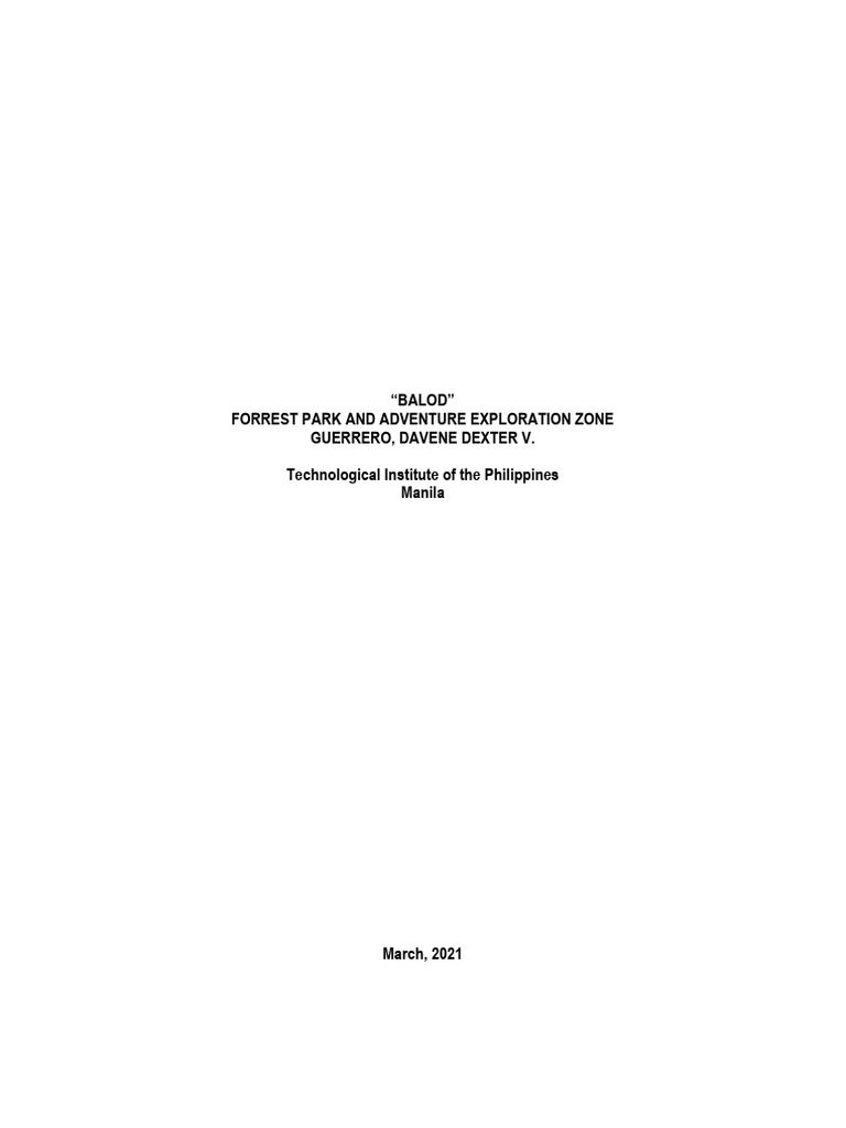 (Book) - Balod Forest Park and Adventure Exploration Zone - GUERRERO ...